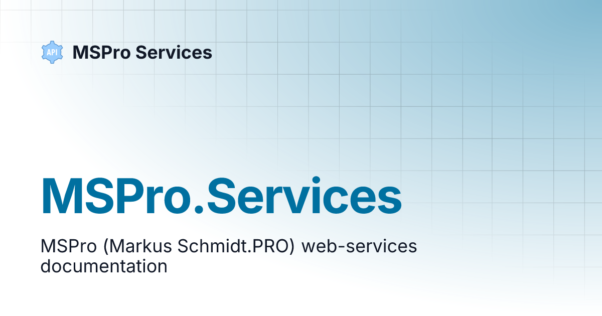 MSPro.Services | MSPro Services